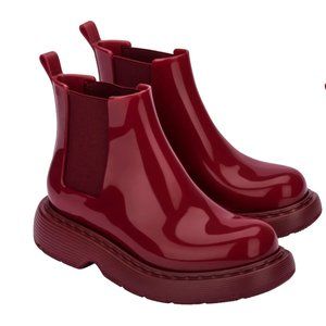 Melissa | Shoes | Melissa Step Chelsea Chunky Platform Rain Boots Red ...